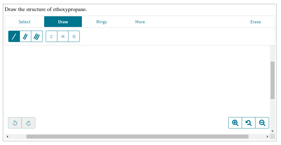 Solved Draw the structure of ethoxypropane. Select Draw | Chegg.com