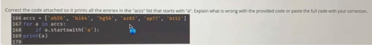 Solved Correct the code attached so it prints all the | Chegg.com