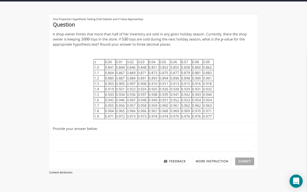 Solved One Proportion Hypothesis Testing Test Statistic And 8554