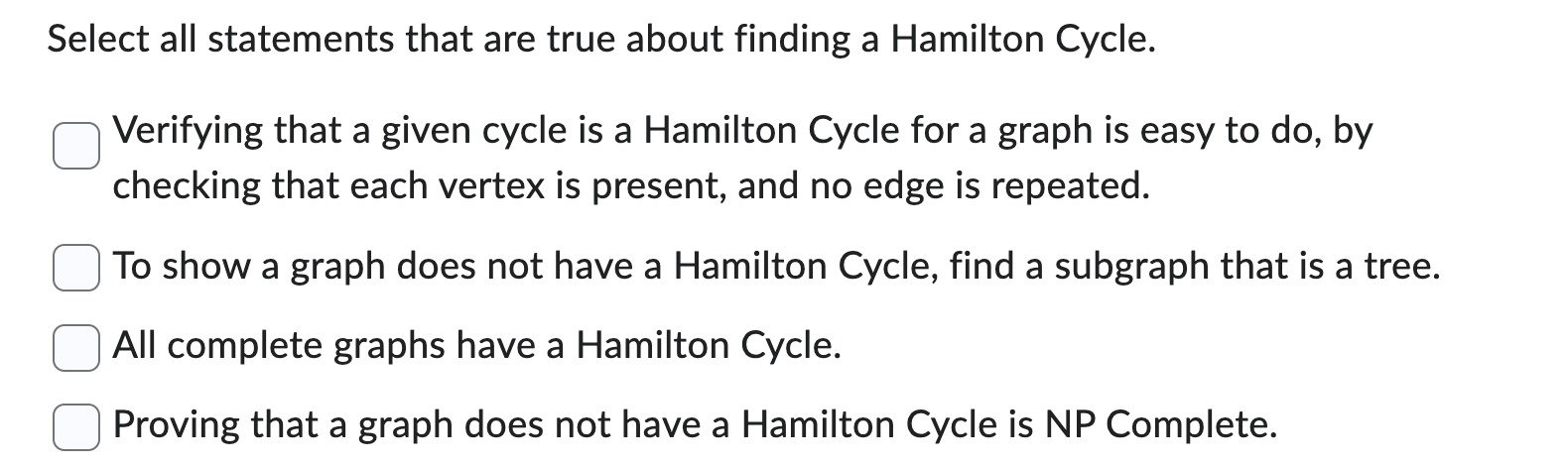 Select all statements that are true about finding a | Chegg.com