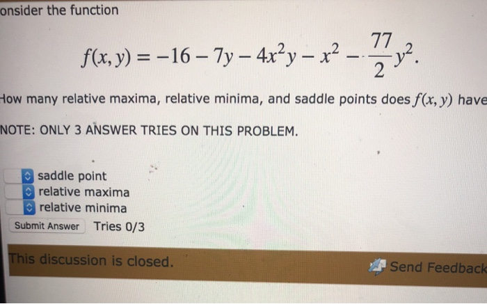 Solved onsider the function How many relative maxima, | Chegg.com