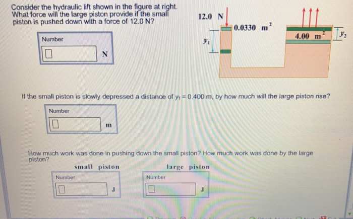 Solved Consider the hydraulic lift shown in the figure at | Chegg.com