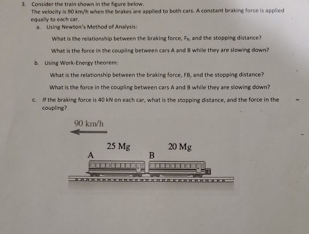 Solved 3. Consider the train shown in the figure below. The | Chegg.com