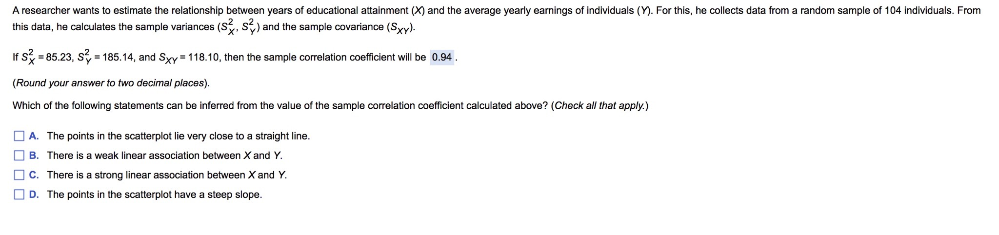 Solved Which of the following statements can be inferred | Chegg.com
