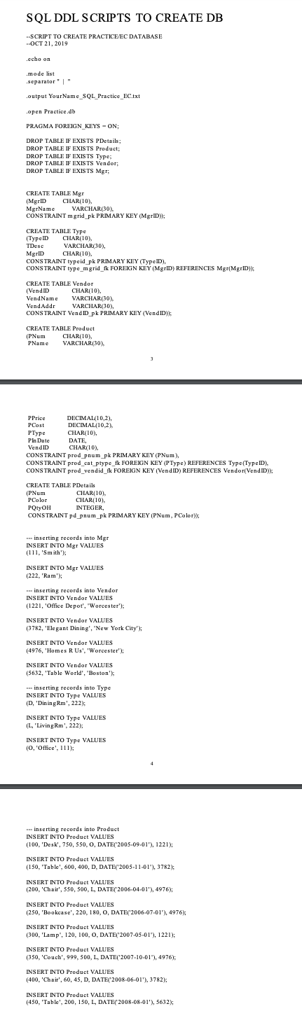 Solved SQL S CRIPTS FOR OTHER AGGREGATE FUNCTIONS WITH TWO | Chegg.com