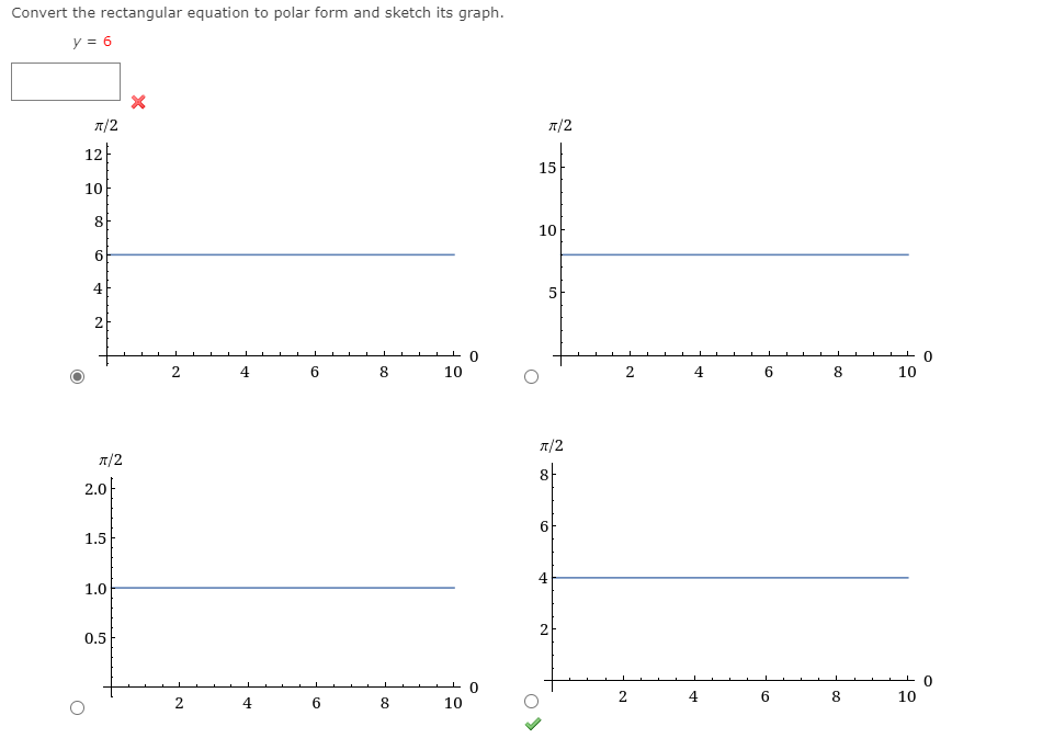 Solved Convert the rectangular equation to polar form and | Chegg.com