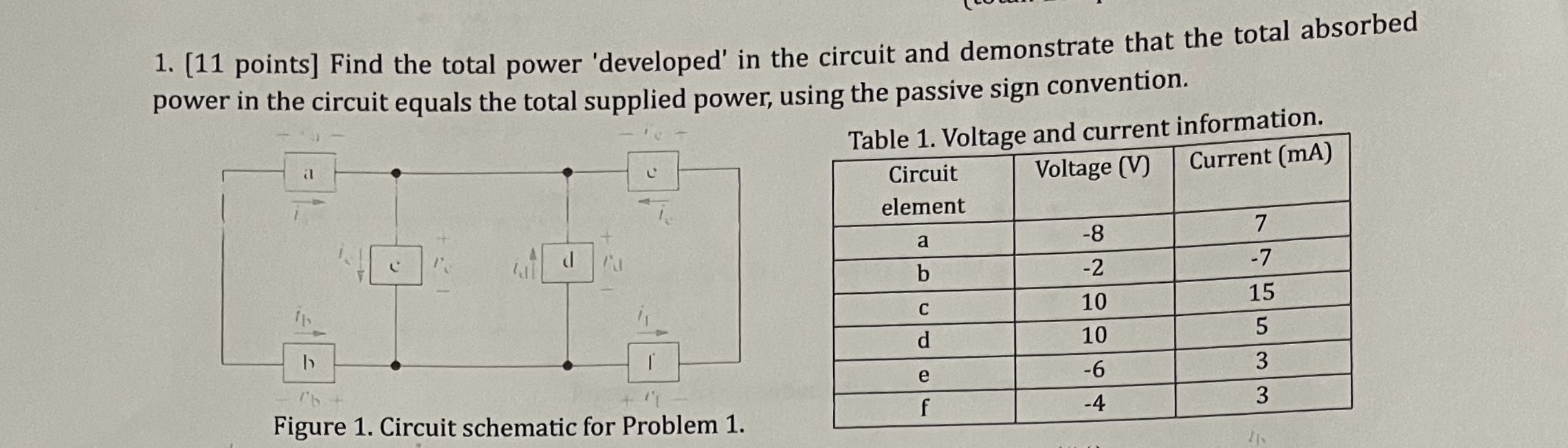 Solved [11 ﻿points] ﻿Find the total power 'developed' in the | Chegg.com