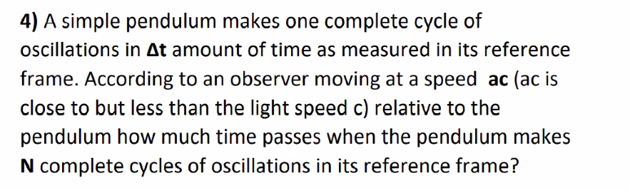 Solved 4) A simple pendulum makes one complete cycle of | Chegg.com