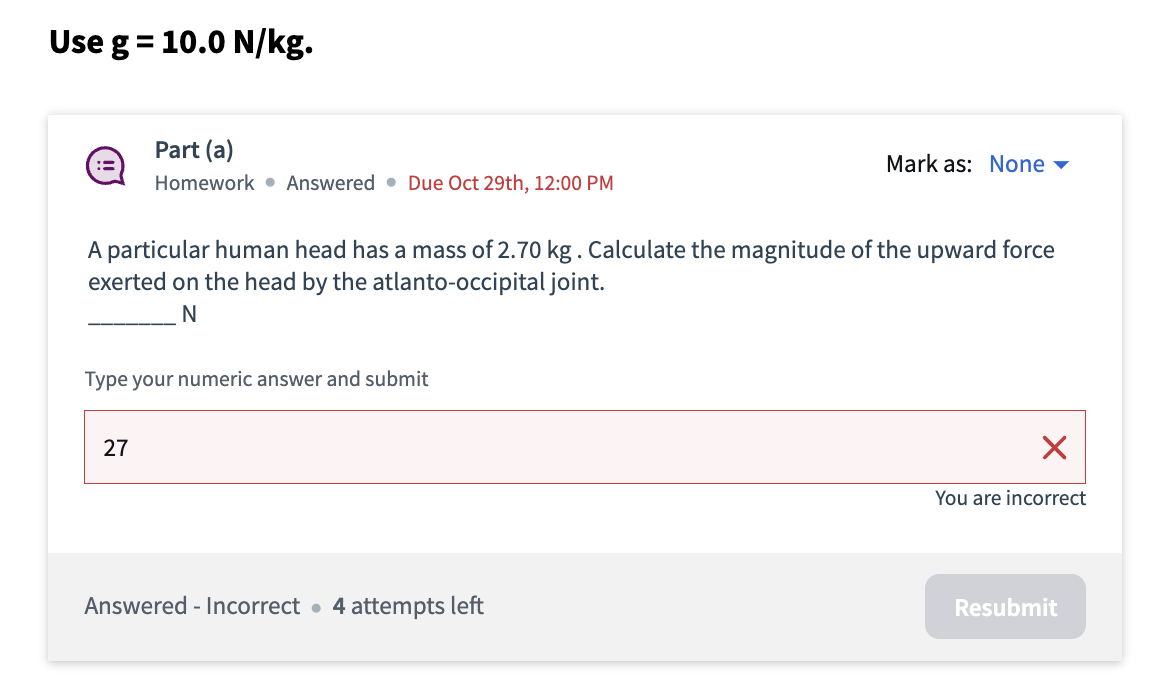 Solved The diagram of the human head shows how it is | Chegg.com