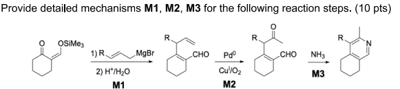 Solved Provide detailed mechanisms M1, M2, M3 for the | Chegg.com