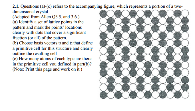 Solved 2.1. Questions (a)-(c) refers to the accompanying | Chegg.com