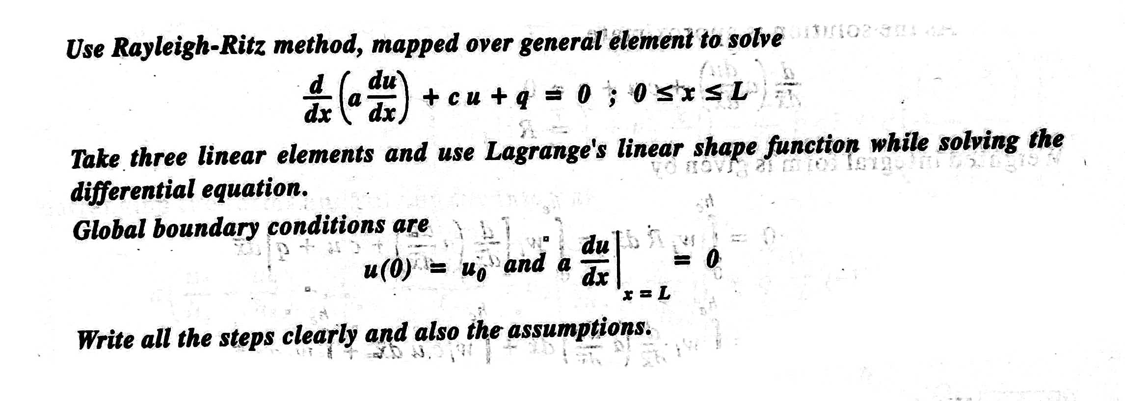 Use Rayleigh-Ritz method, mapped over general element | Chegg.com