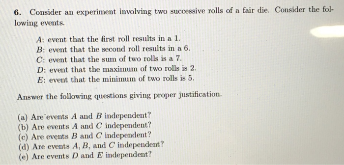 Solved 6. Consider an experiment involving two successive | Chegg.com