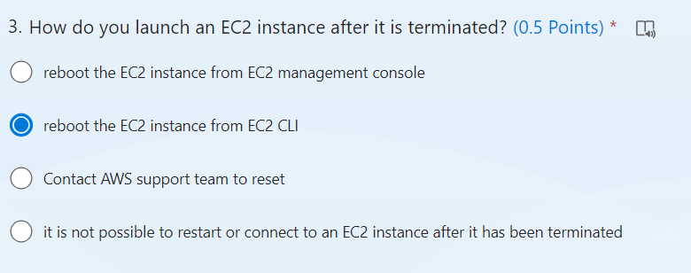 Solved ٍHow do you launch an EC2 ﻿instance after it is | Chegg.com