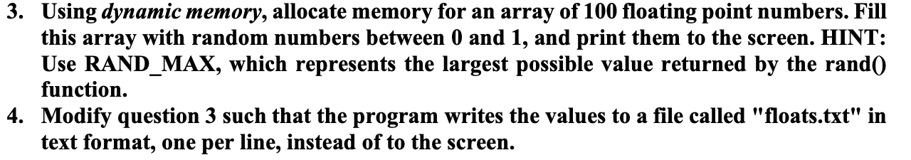 Solved Write C Program For The Following I Would Highly