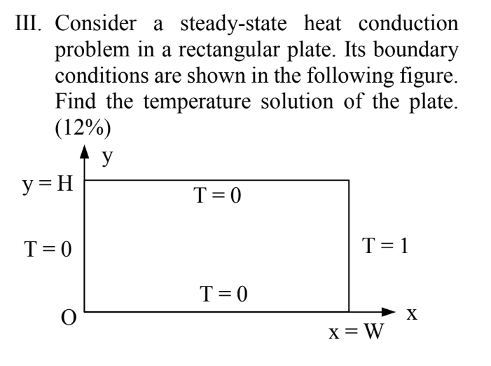 Solved Iii Consider A Steady State Heat Conduction Problem