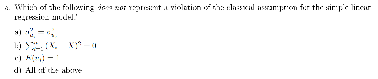 Solved 5. Which of the following does not represent a | Chegg.com