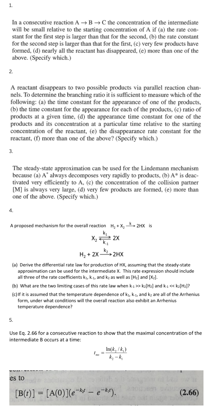 Solved In a consecutive reaction A + B + C the concentration | Chegg.com
