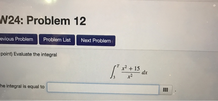 Solved W24 Problem 12 Evious Problem Problem List Next 