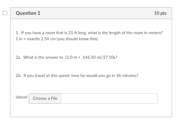 Solved Question 1 10 pts 1. If you have a room that is 21 ft | Chegg.com
