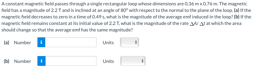 Solved A constant magnetic field passes through a single | Chegg.com