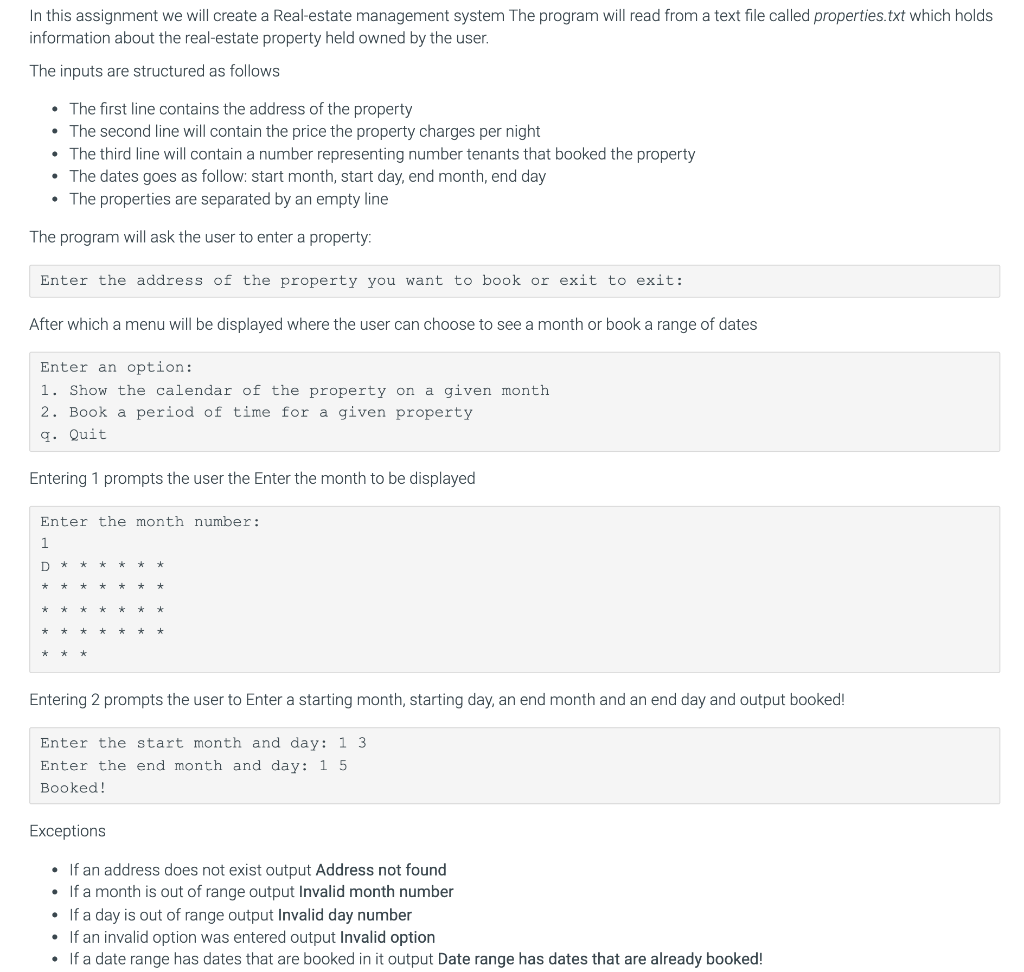 Solved In this assignment we will create a Real-estate | Chegg.com