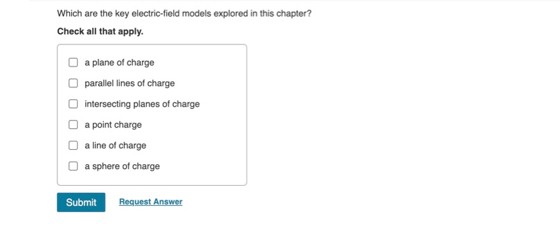 Which are the key electric-field models explored in | Chegg.com