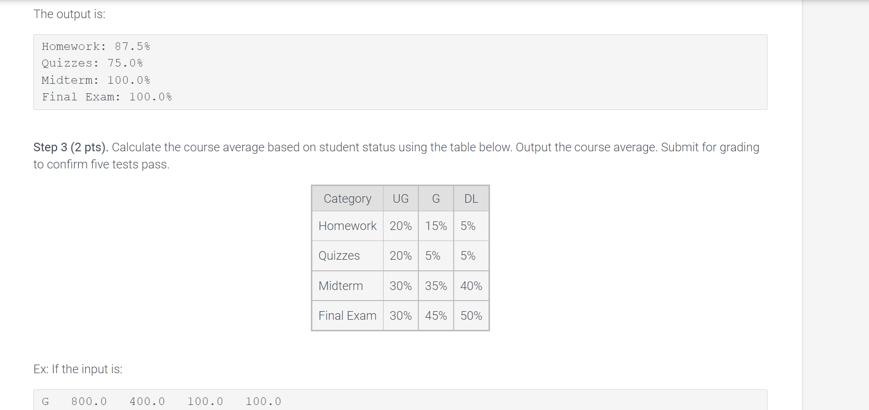 Solved 3.22 LAB*: Program: Grade calculator Program | Chegg.com