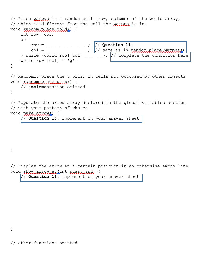 Solved Part II – Simple Coding Snippets (20 pts total) | Chegg.com
