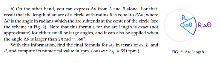 Solved b) On the other hand, you can express Δθ from L and R | Chegg.com