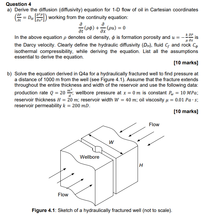 Solved Question 4 A Derive The Diffusion Diffusivity