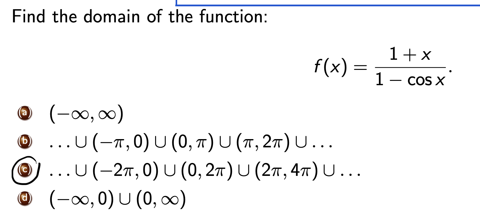 Solved Please explain why the answer is C.Find the domain of | Chegg.com