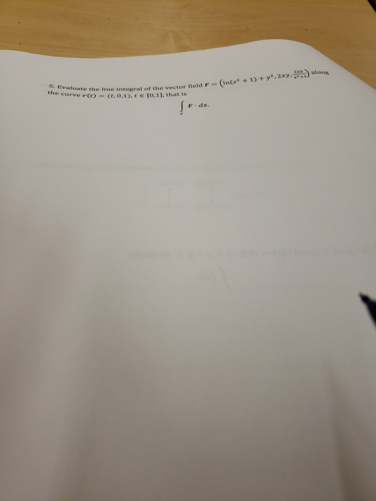 Solved s. Evaluate the line integral of the vector field | Chegg.com