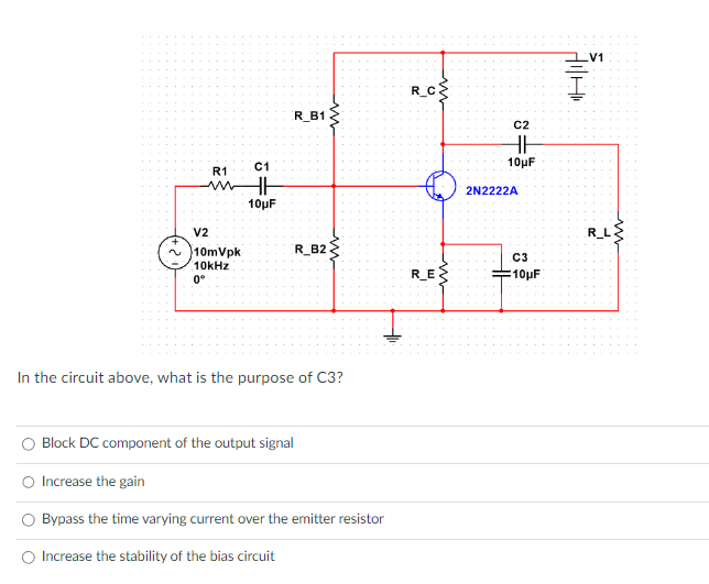 Solved In the amplifier circuit above, what is the | Chegg.com