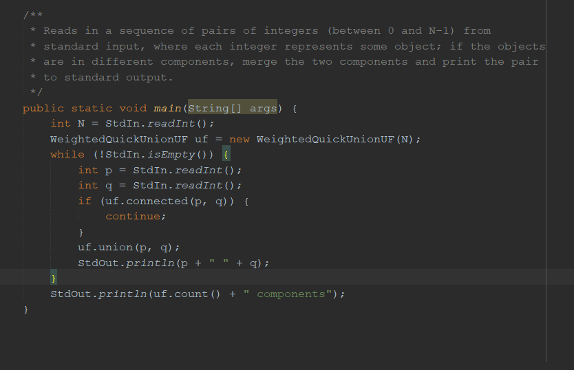 Solved WEIGHTEDQUICKUNION *** I implemented a weighted | Chegg.com