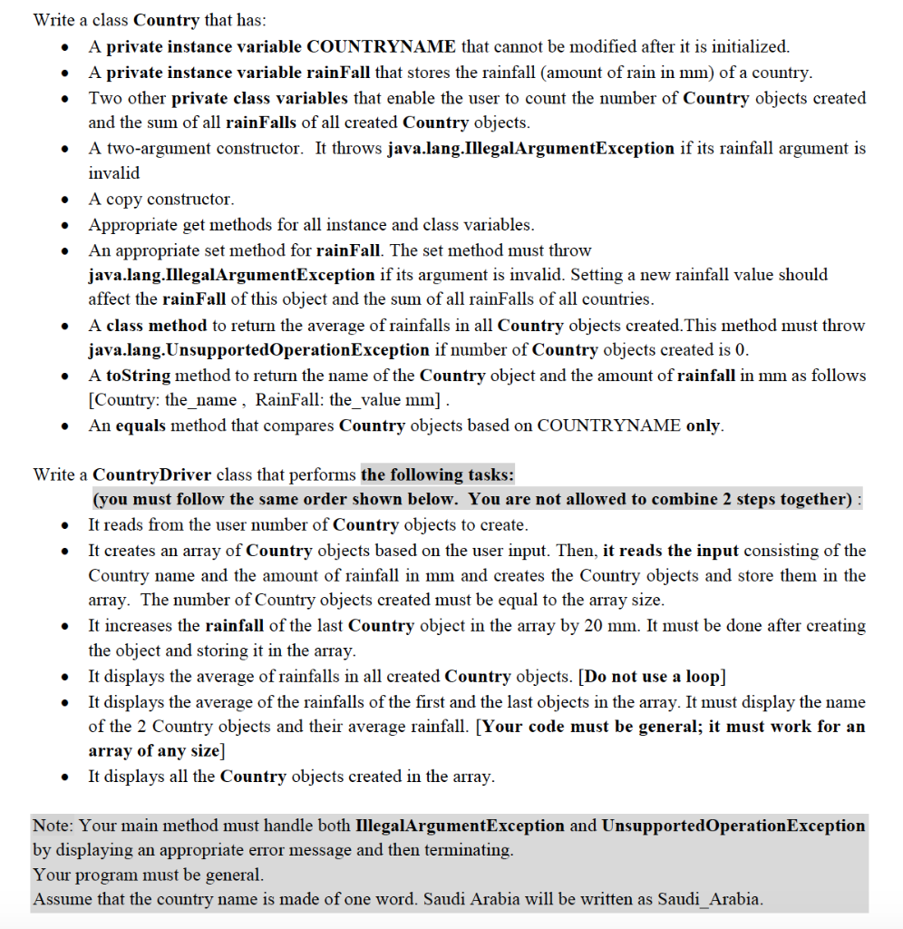 Here is a Program I want it to be solved in java and | Chegg.com