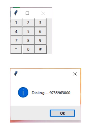 Solved Create a phone dial in GUI with buttons. When the | Chegg.com
