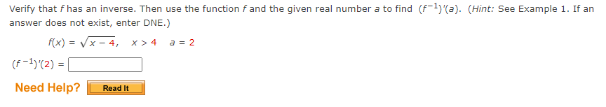 Solved Verify that f ﻿has an inverse. Then use the function | Chegg.com