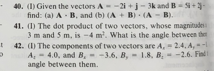 Solved 23. (II) In Fig. 2.30, A and B are position vectors. | Chegg.com