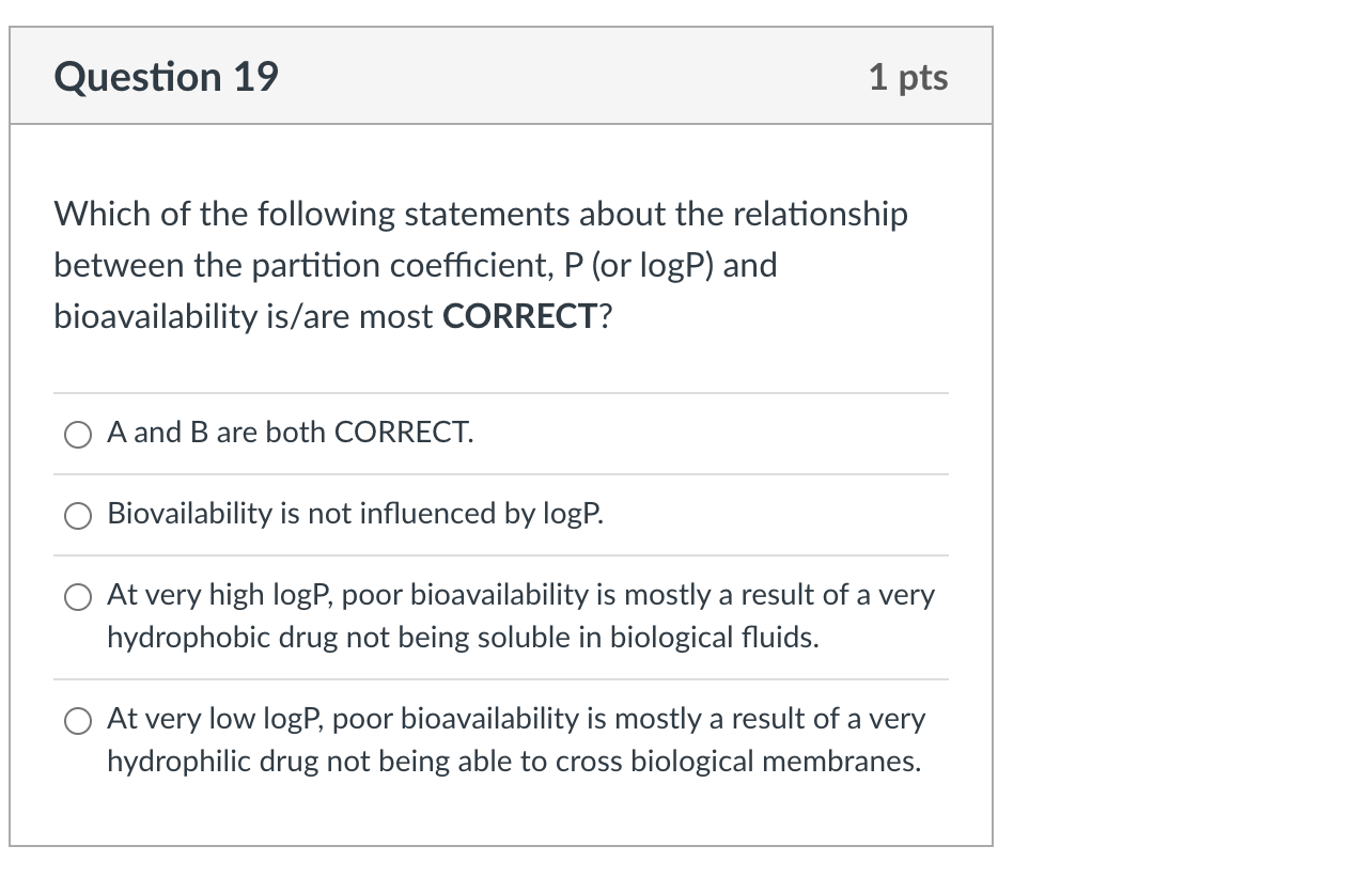 Solved Question 19 1 pts Which of the following statements | Chegg.com