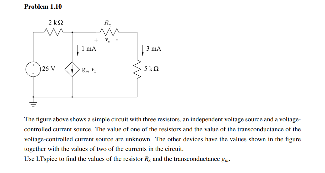 Solved Problem 1.10 The figure above shows a simple circuit | Chegg.com