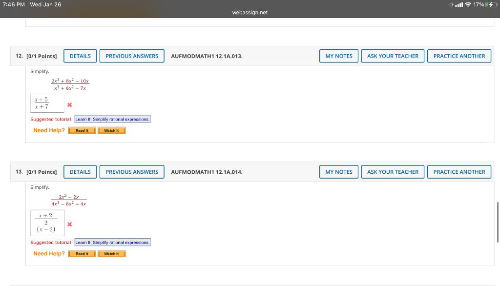 Solved 5. [0/1 Points] DETAILS PREVIOUS ANSWERS AUFMODMATH1 | Chegg.com