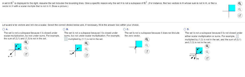 Solved A Set In Rp Is Displayed To The Right Assume The Set