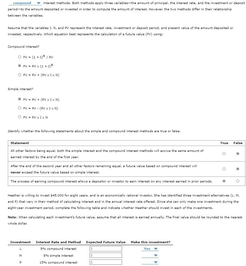 Solved compound interest methods. Both methods apply three | Chegg.com