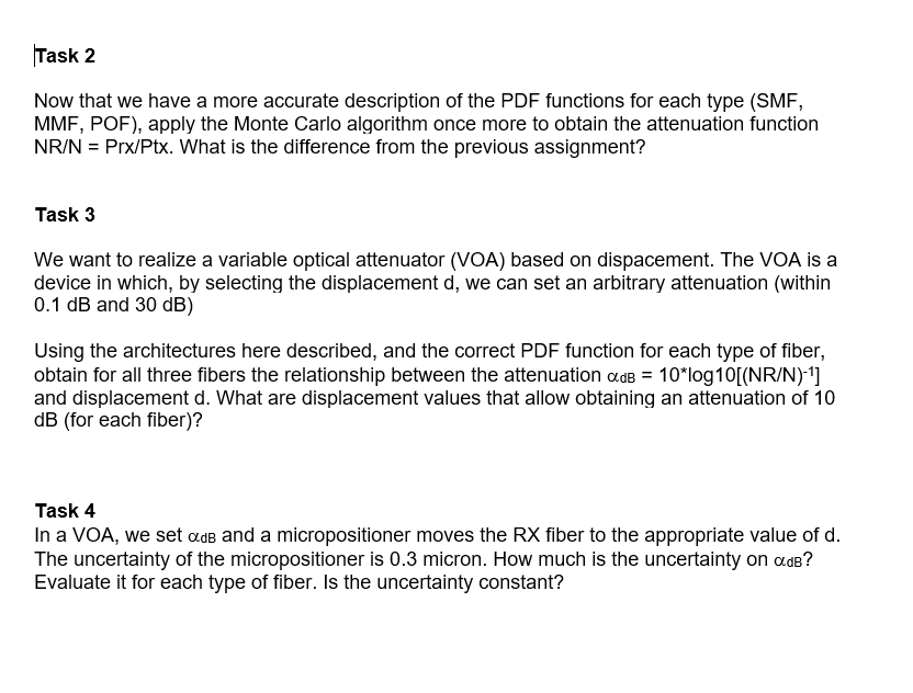 Photonics for engineers assignment ***** SOLVE | Chegg.com