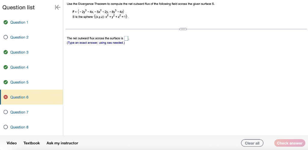 Solved lestion list K Use the Divergence Theorem to compute | Chegg.com