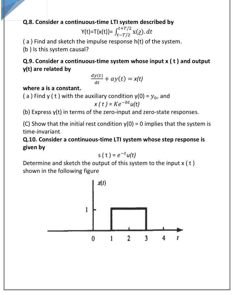 Solved Q.1 Express the following signals shown in Fig. 1 a, | Chegg.com
