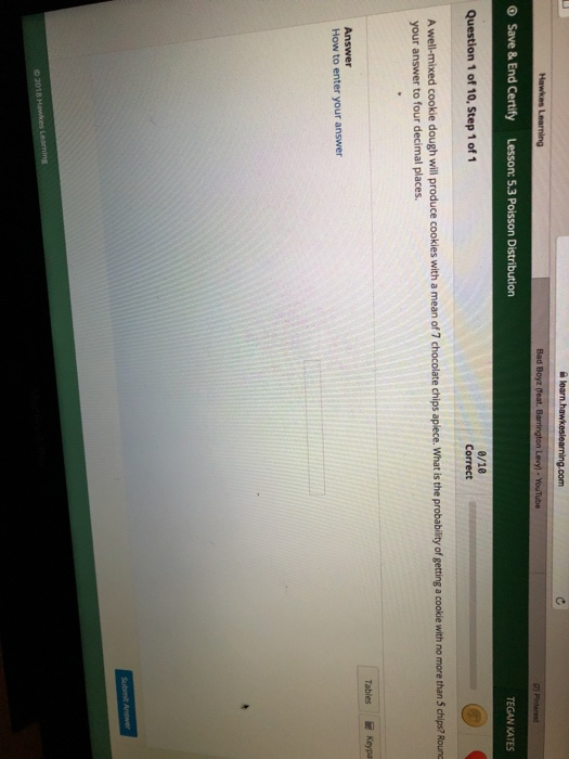 Solved g.com O Save & End Certify Lesson: 5.3 Poisson | Chegg.com