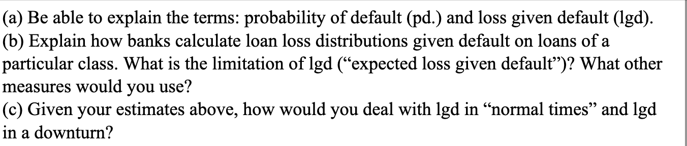 Solved (a) Be able to explain the terms: probability of | Chegg.com