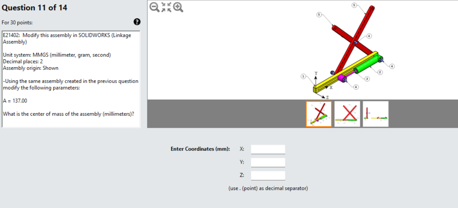 Solved E21401: Build this assembly in SOLIDWORKS (Linkage | Chegg.com